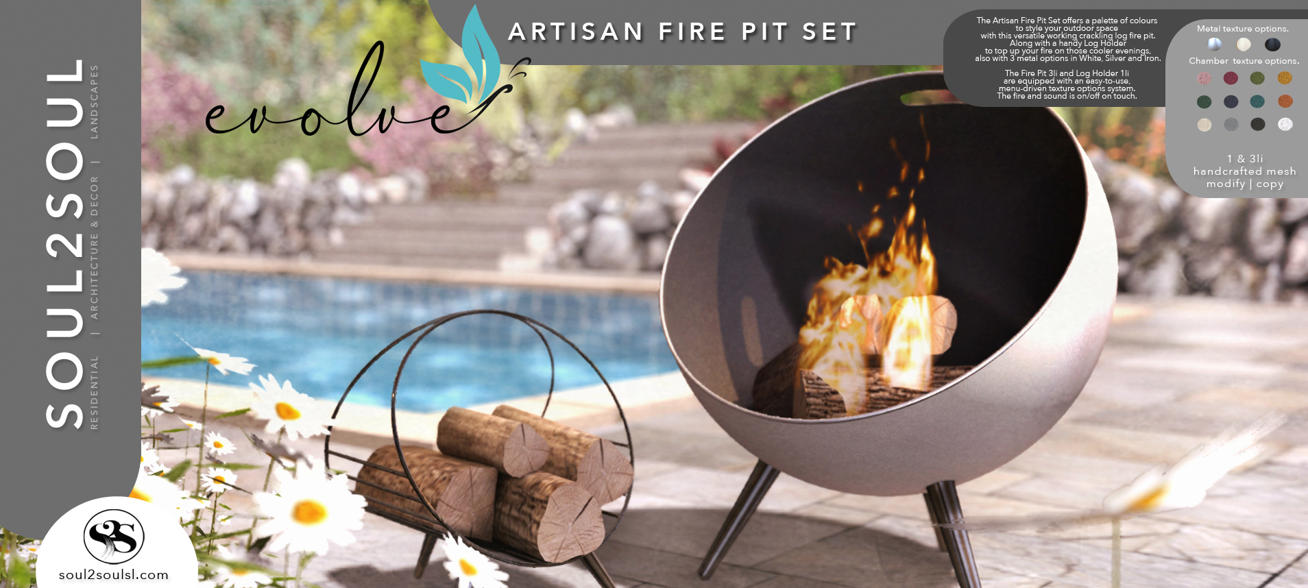 Artisan Fire Pit Set for Evolve mainstore event – Soul2Soul SL
